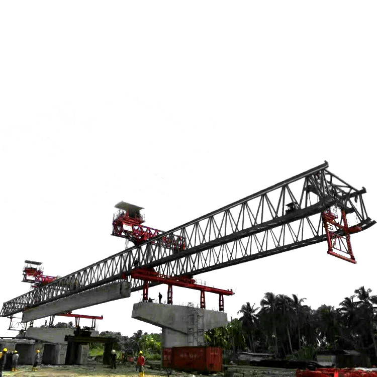 Remote Control 50 Ton Double Truss Girder Launcher Crane For Railway